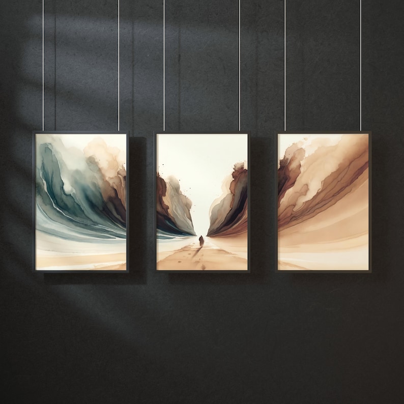 Moses Red Sea Triptych | Christian Bible Wall Art Set - Etsy