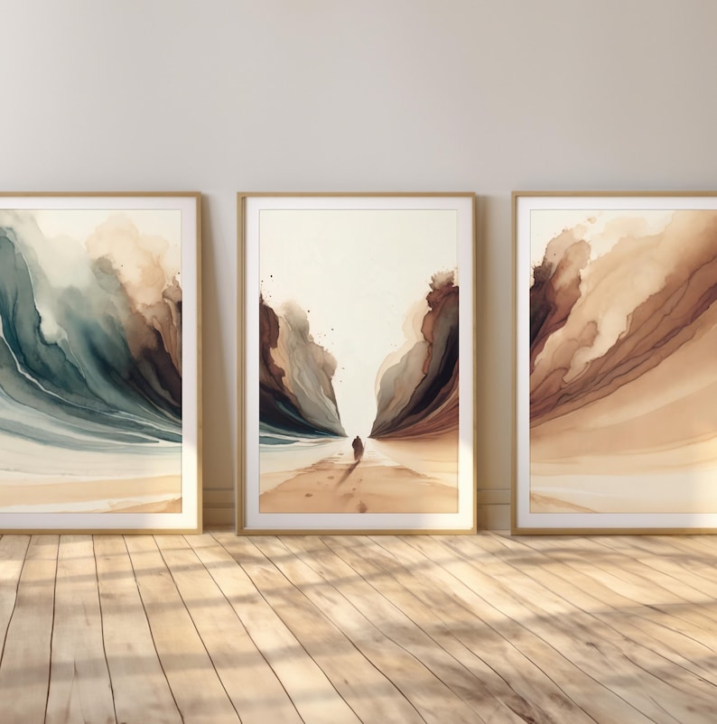 Moses Red Sea Triptych | Christian Bible Wall Art Set - Etsy
