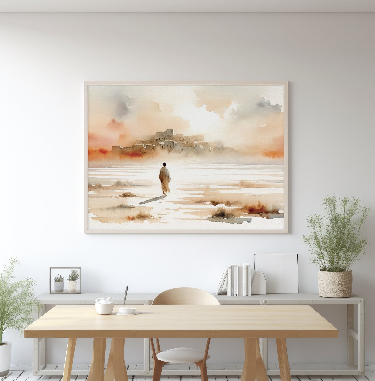 Parable of the Prodigal Son, Landscape Digital Print, Watercolor Jesus ...