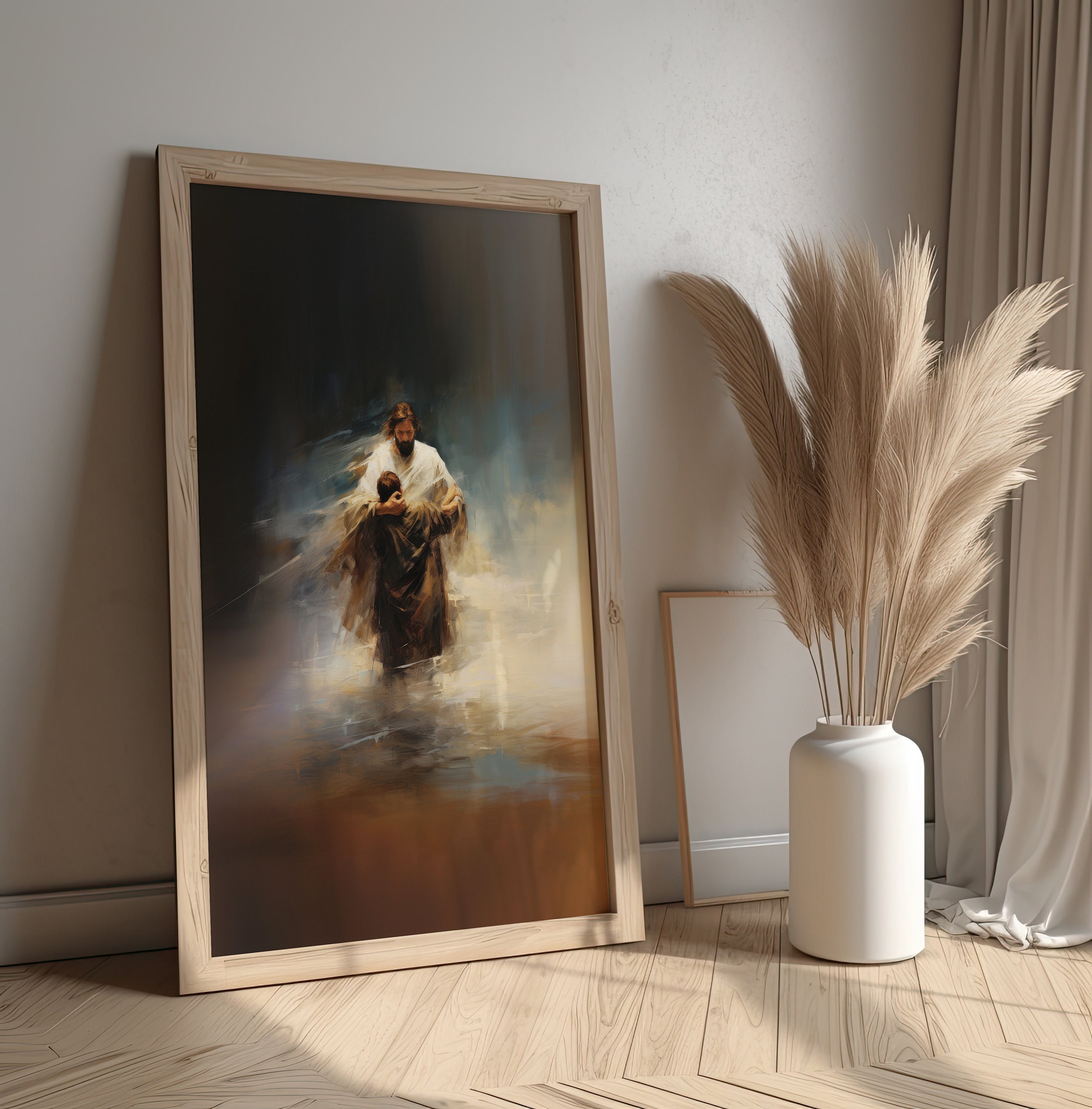 Jesus Saves Peter, Digital Print, Sketches, Jesus Art, Bible Wall Art ...