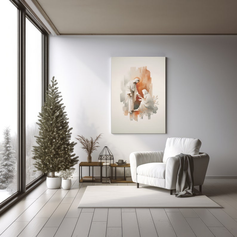 Jesus Heals the Bleeding Woman, Digital Print, Sketches, Jesus Wall Art ...