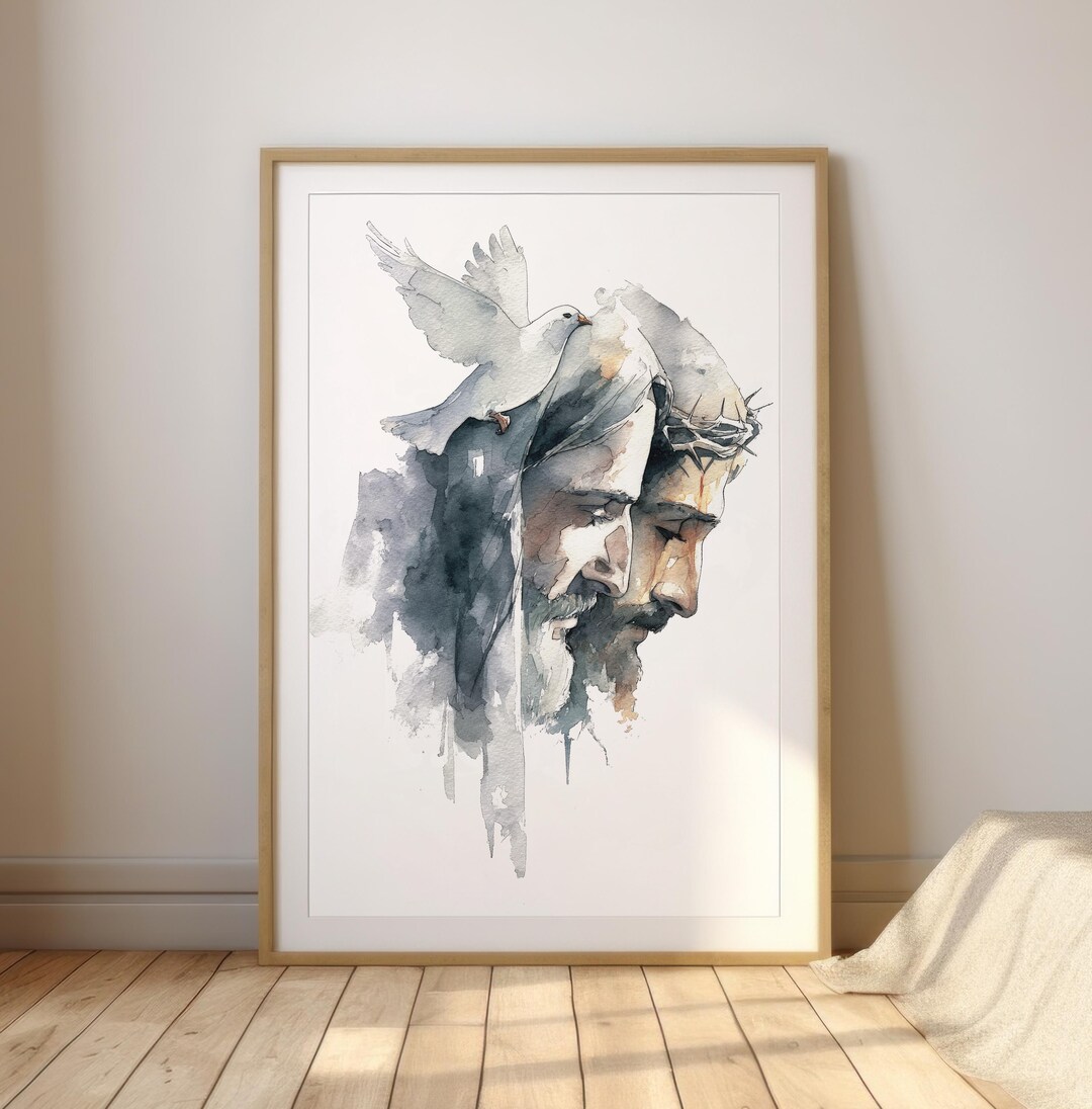 Holy Trinity | Abstract Watercolor of Father Son and Spirit | Christian ...