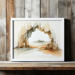 Easter Three Crosses, Landscape, Digital Print, Jesus Wall Art ...