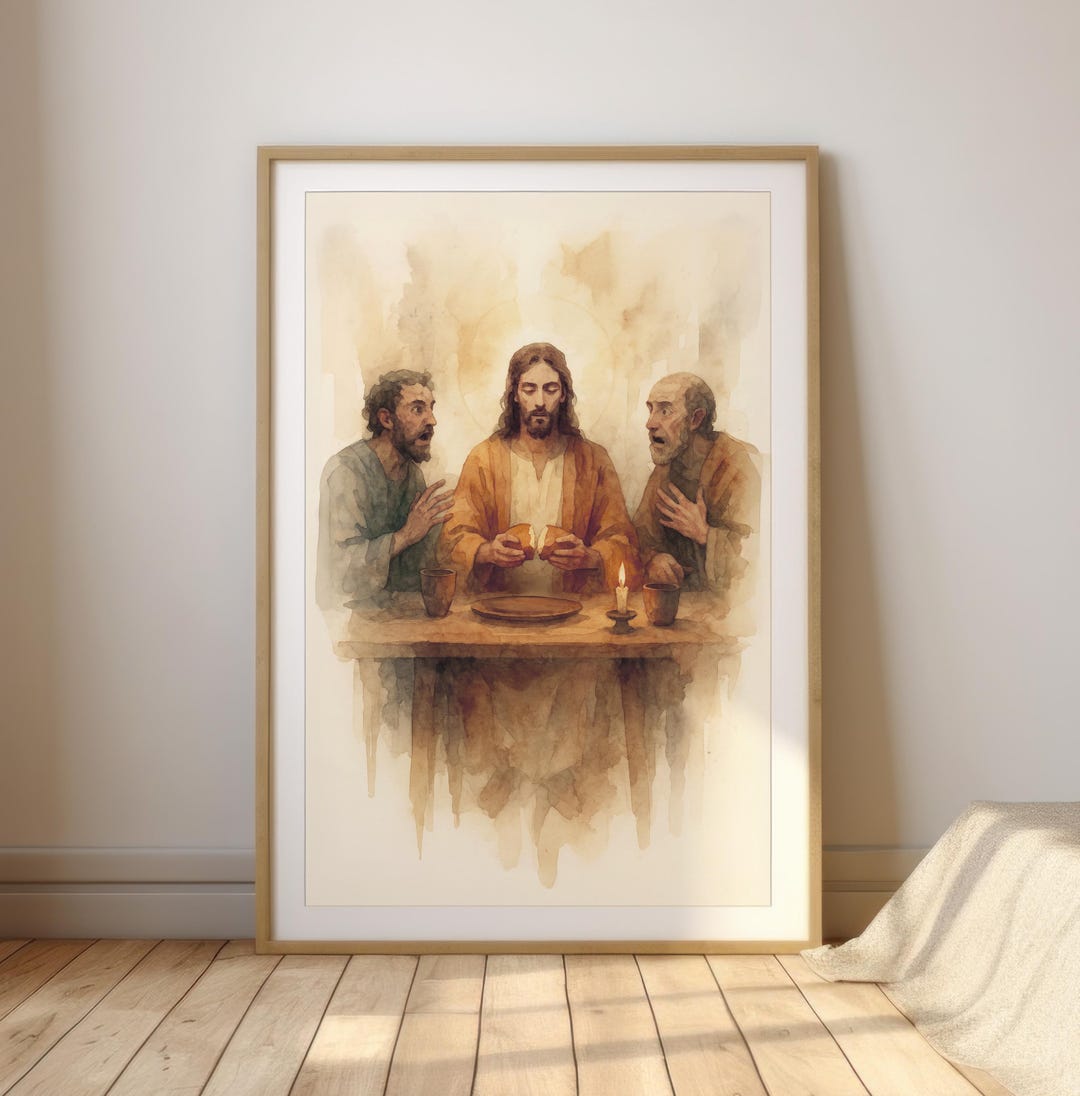 The Supper at Emmaus – Christian Wall Art, Catholic Art Print, Modern ...