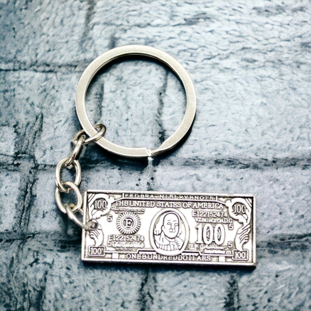 A Hundred Dollars Bill Keychain - Etsy