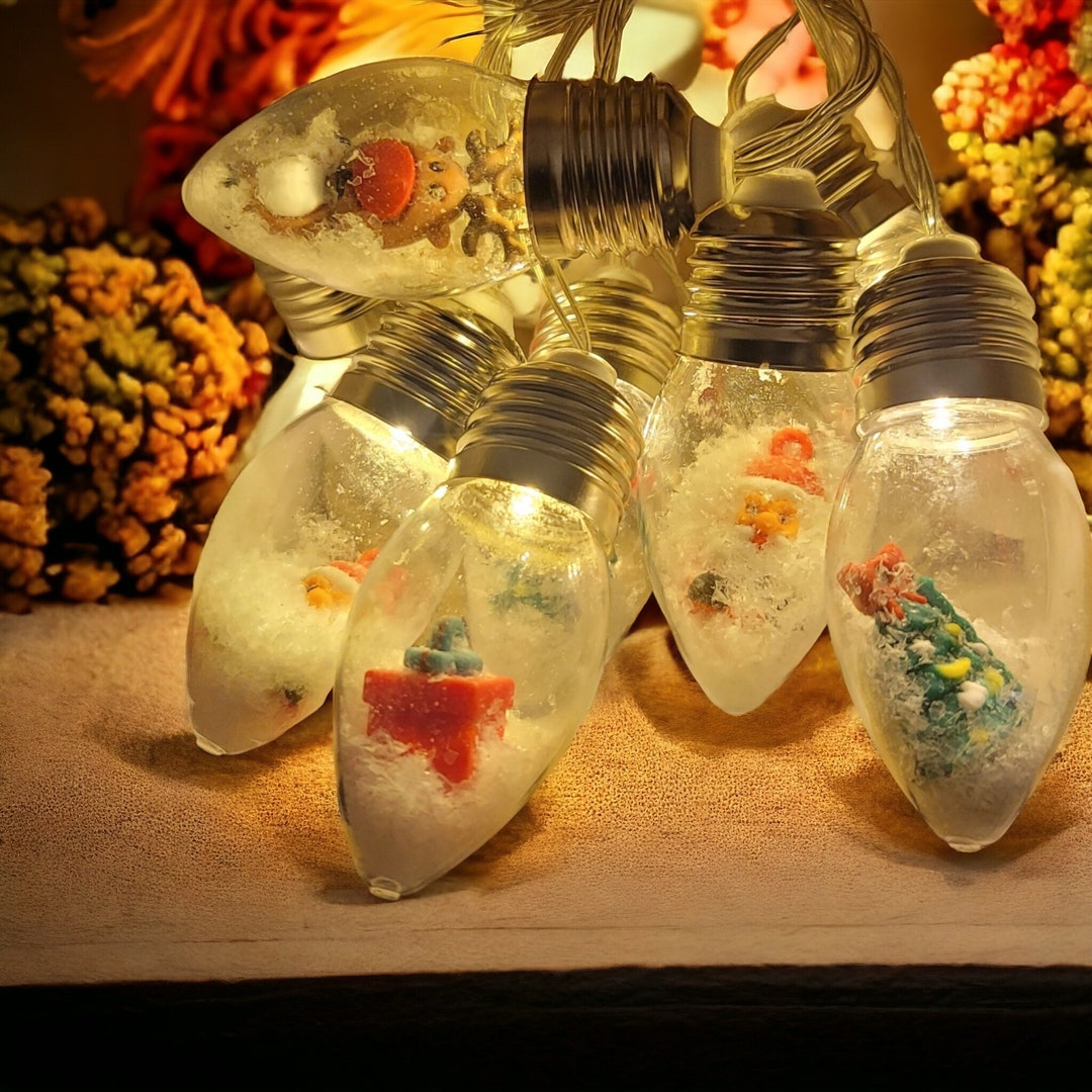 Christmas Decoration String Light, 10 Led Bulb String Light With Santa ...