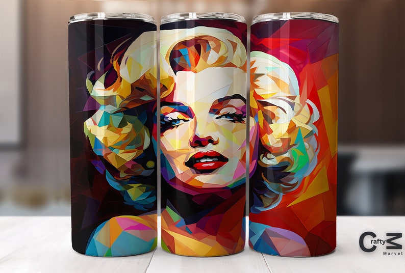 Marilyn Monroe, Tumbler Wrap Designs, Vintage Art, Sublimation Designs ...