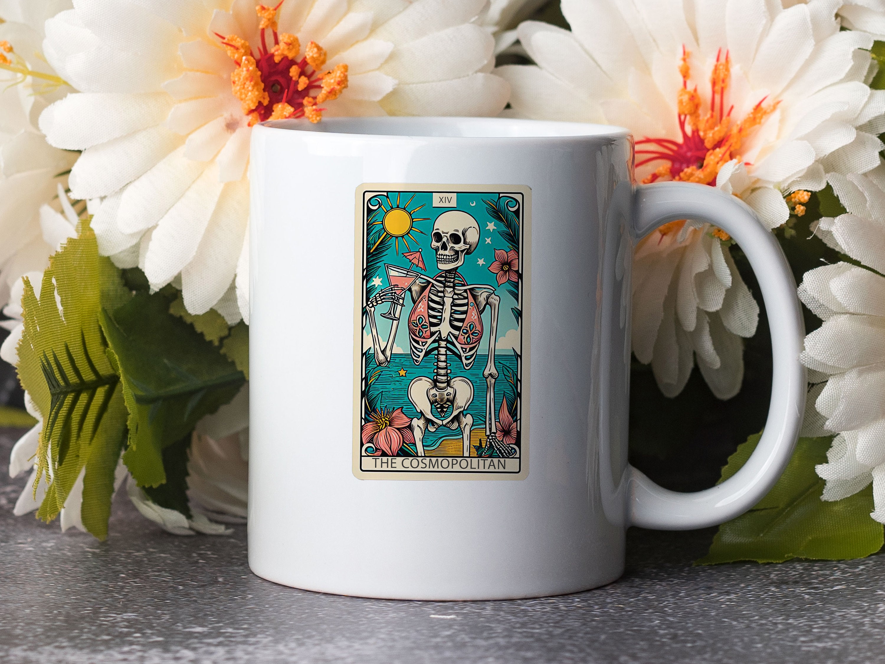 The Cosmopolitan Vintage Tarot Card Svg, Skull SVG Clipart, Vector Cut ...