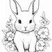 Easter Bunny Coloring Pages Bundle Printable Baby Rabbit Instant ...