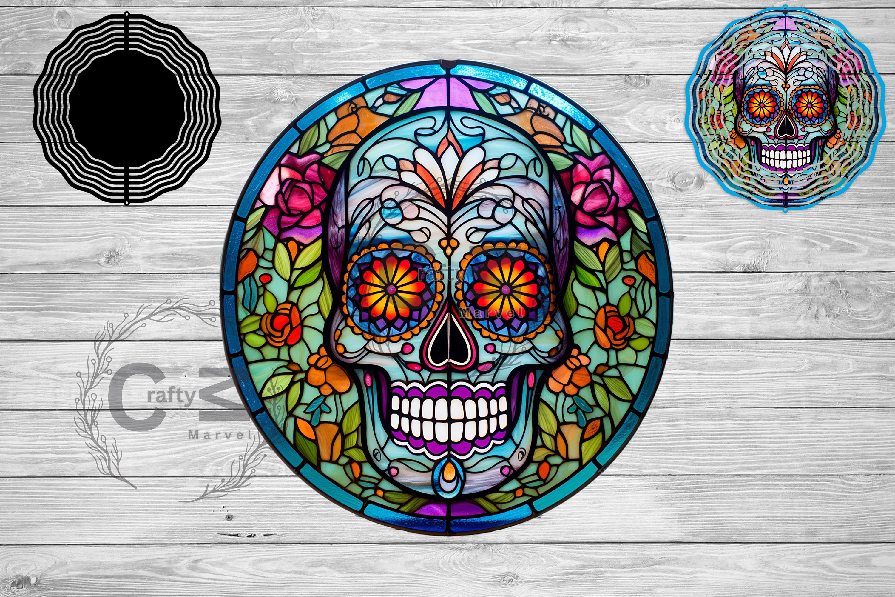 Sugar Skull Wind Spinner Png Windspinner Svg Cut Files - Etsy