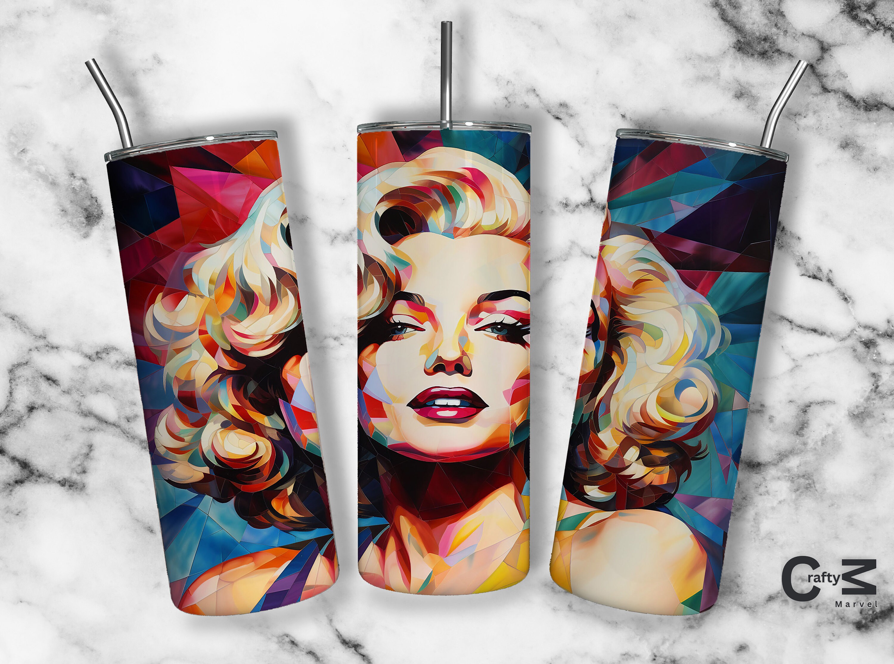 Hollywood Celebrity Tumbler Wrap, 20 Oz Skinny Sublimation Designs ...