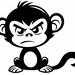 Grumpy Monkey Printable Clipart Png Svg High Resolution Drawing ...
