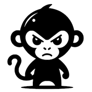 Grumpy Monkey Printable Clipart Png Svg High Resolution Drawing ...