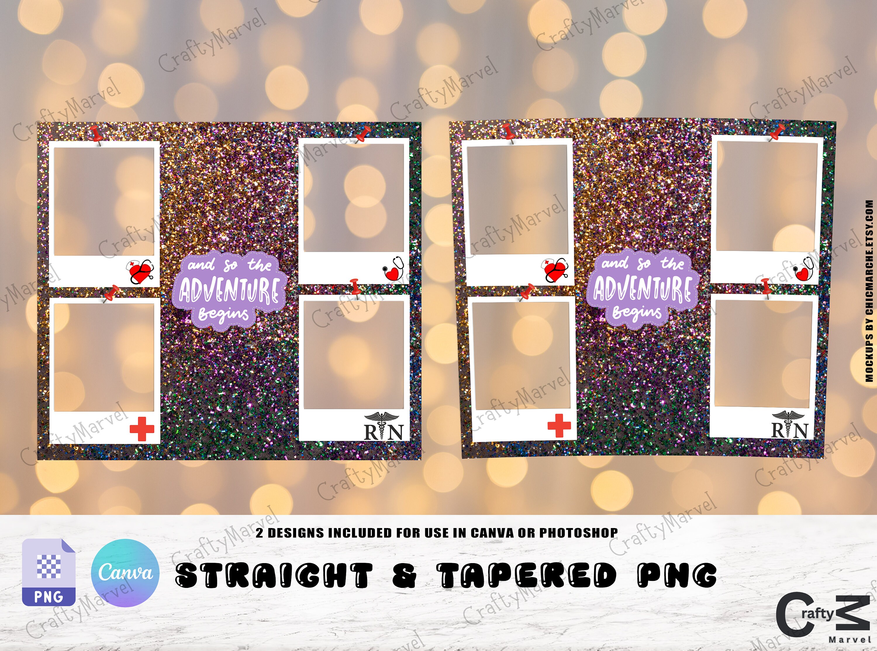 Nurse Frame Nurse Photo Tumbler Wrap Glitter Ombre Tumbler - Etsy