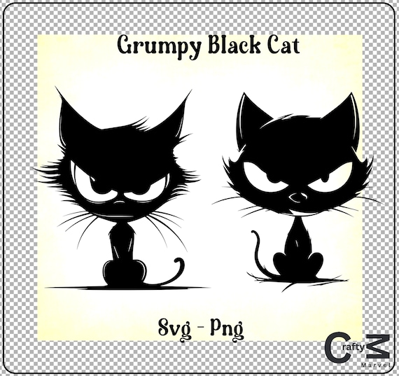 Grumpy Cat Outline No