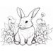 Easter Bunny Coloring Pages Bundle Printable Baby Rabbit Instant ...