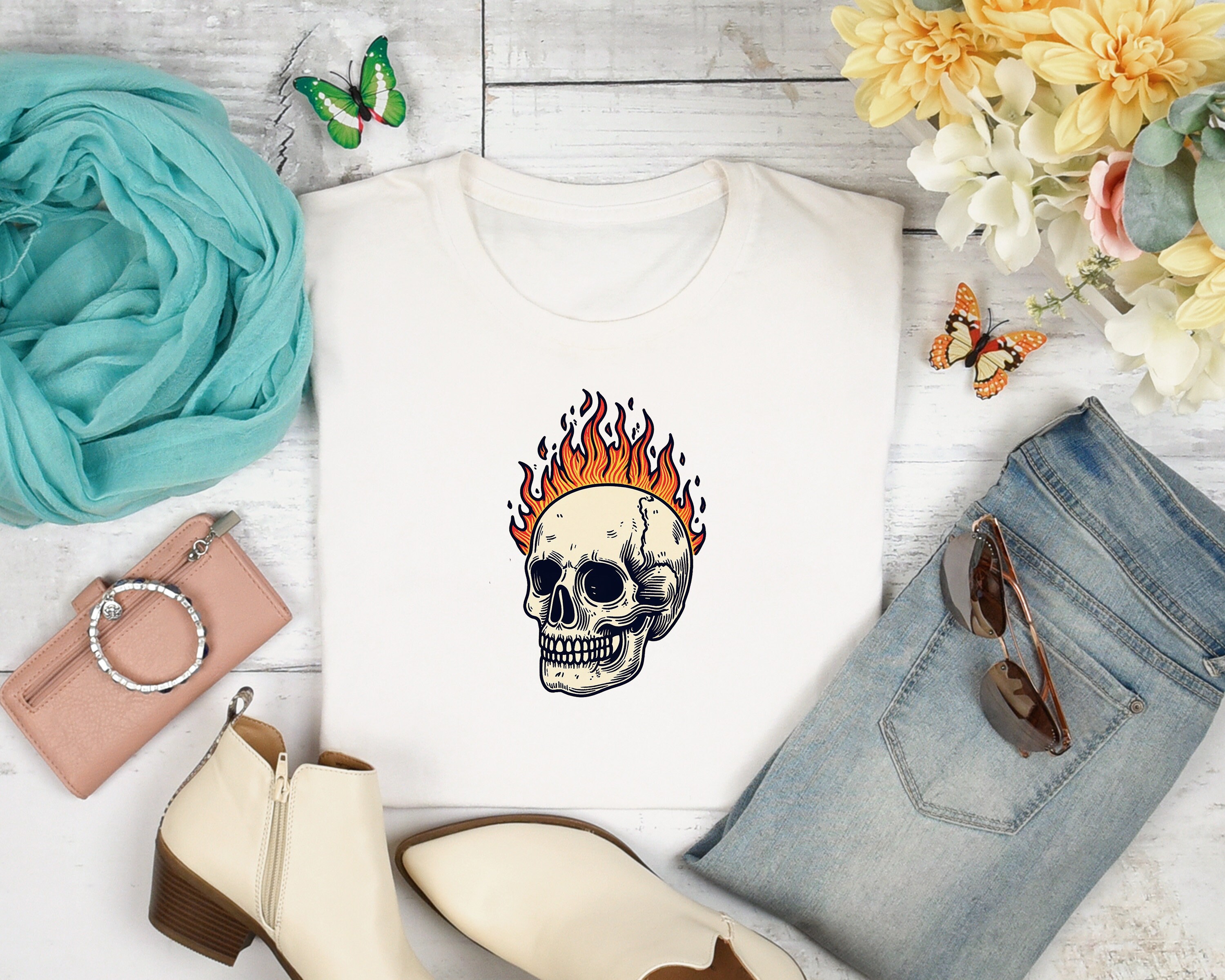 Melting Skull SVG, Flaming Skeleton PNG, Skull SVG Clipart, Vector Cut ...