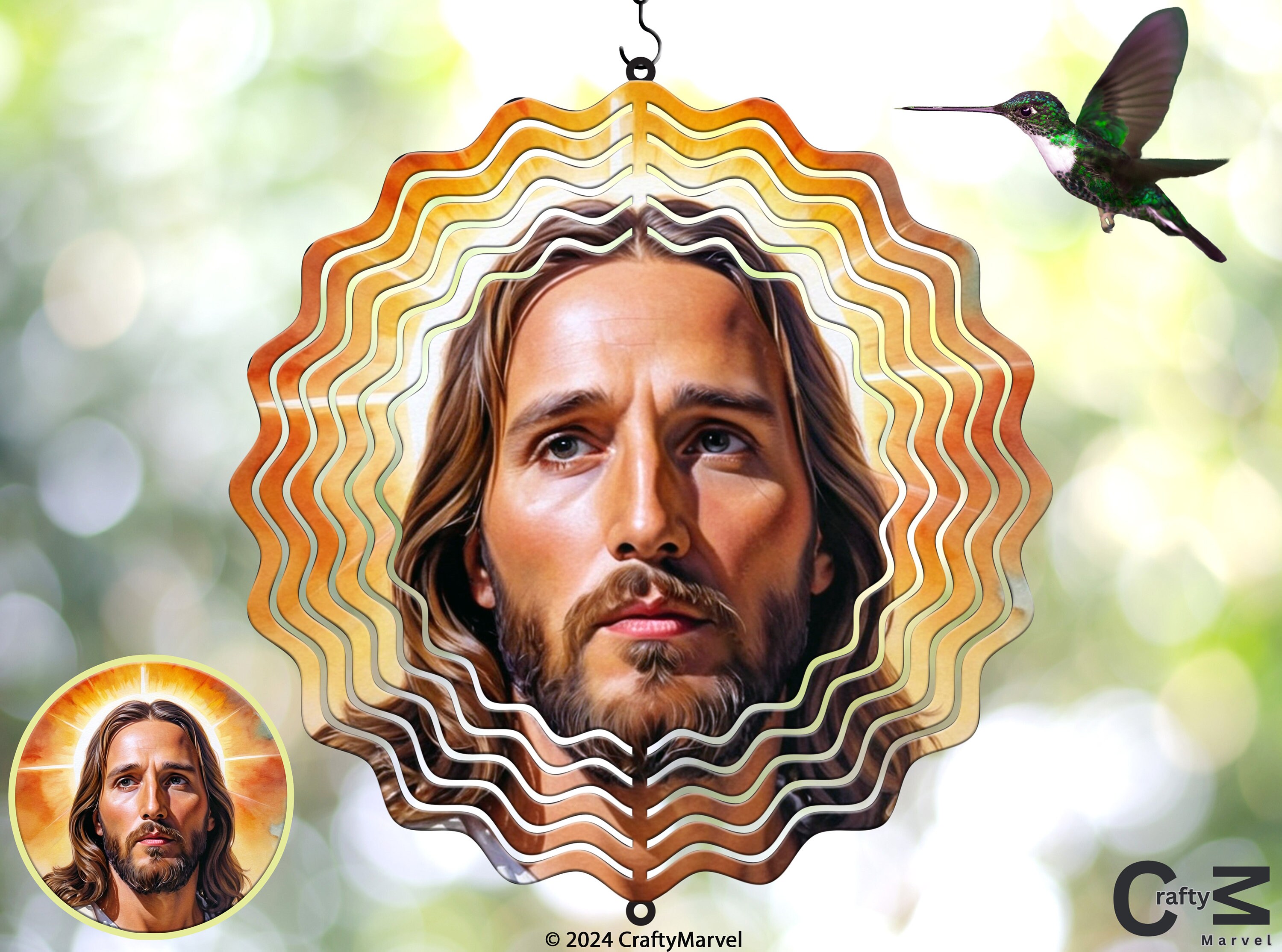 Jesus Wind Spinner PNG, Christian Garden Decor, Faith Spinner ...