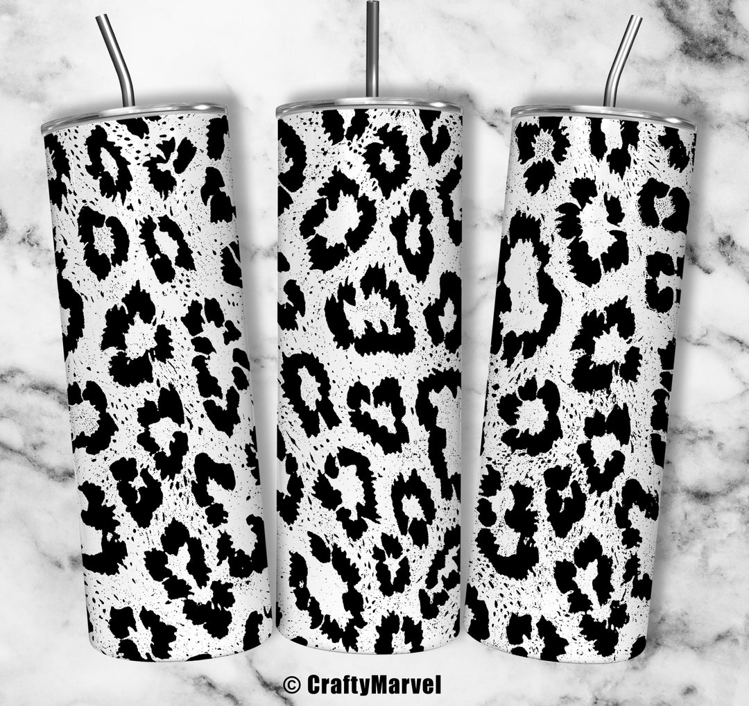Black Leopard Tumbler Wrap Leopard Print Overlay Black Tumbler PNG 20 ...