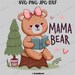 Teddy Bear SVG, Mama Bear Png, Cute Bear Clipart, Vector Cut File ...