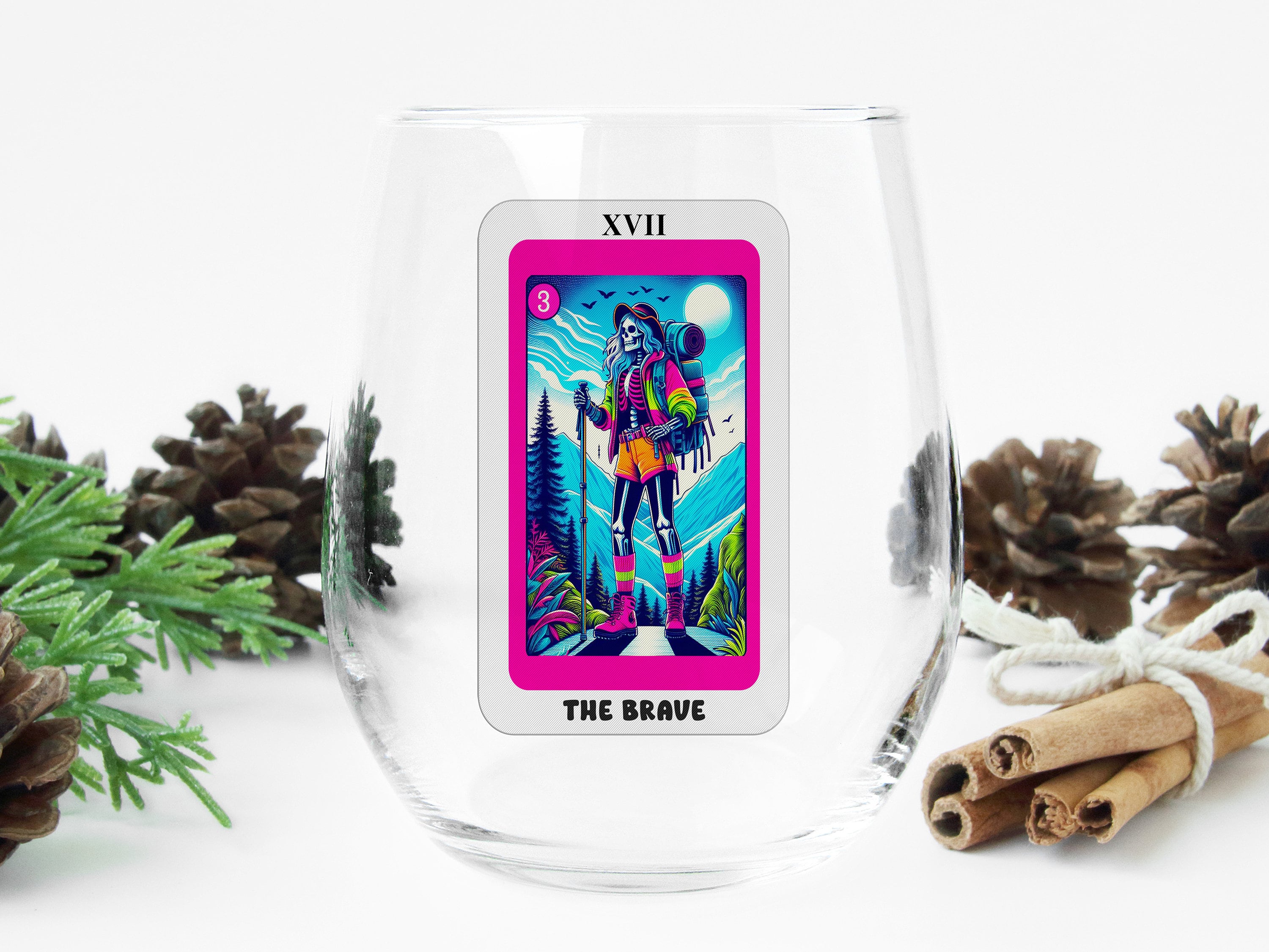 The Brave Tarot Card PNG, Skeleton Sublimation Designs, Hippy Skull ...