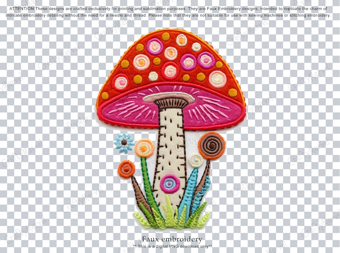 Mushroom Patch Png Design, No Background, High Quality Image, Digital ...