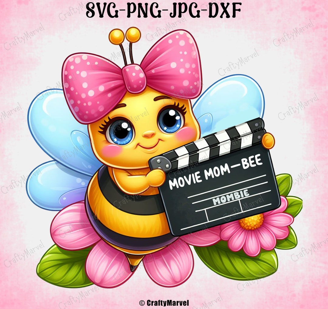 Cute Mom-bee SVG, Mom-bie PNG, Funny Quotes SVG Clipart, Vector Cut ...