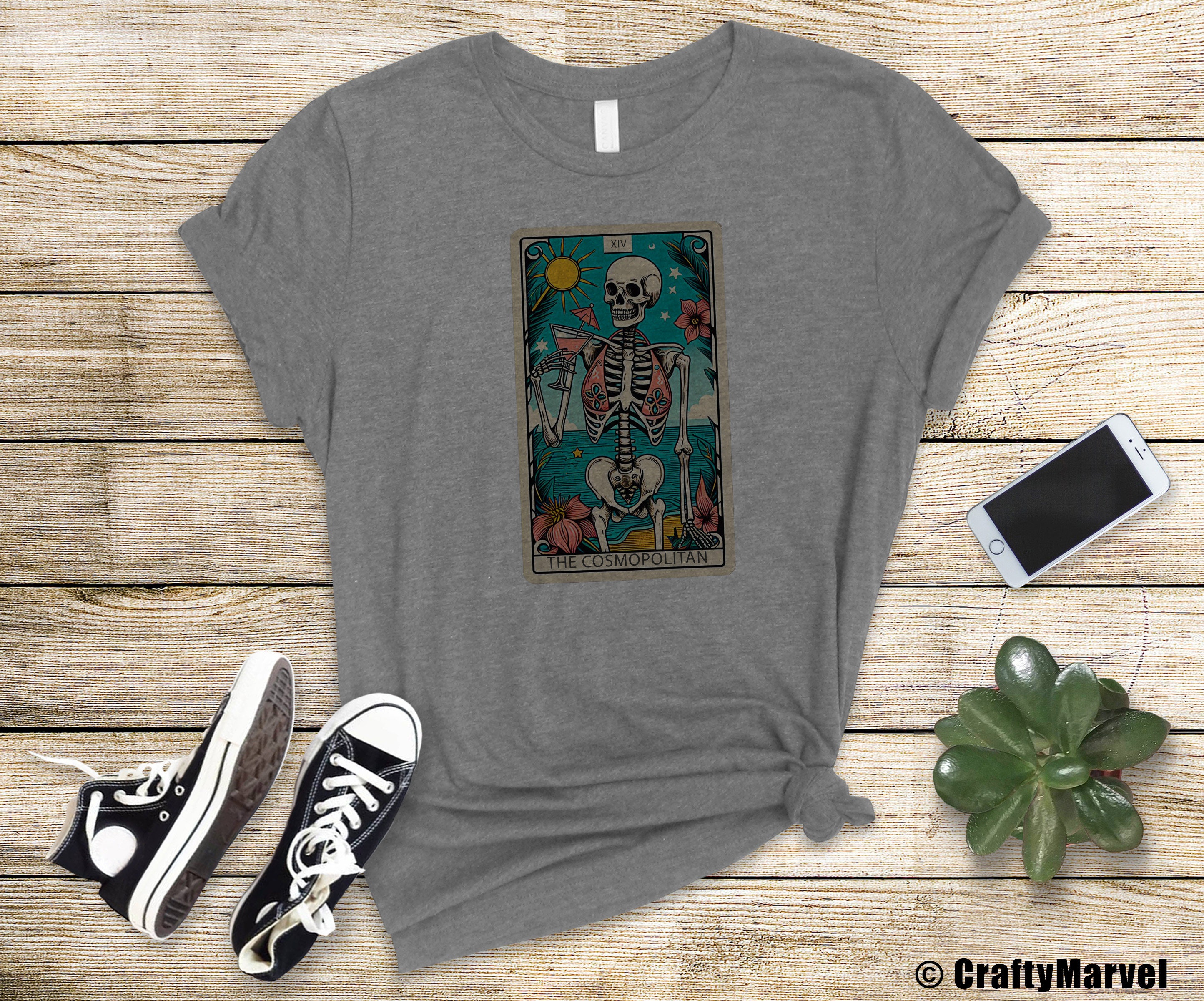 Cosmopolitan Vintage Tarot Card SVG, Skull SVG Clipart, Vector Cut File ...