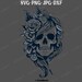 Skull and Roses SVG, Goth SVG, Skull SVG Clipart, Vector Cut File ...