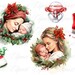 Watercolor Christmas Baby Bundle 47 High Quality Pngs, Baby Christmas ...