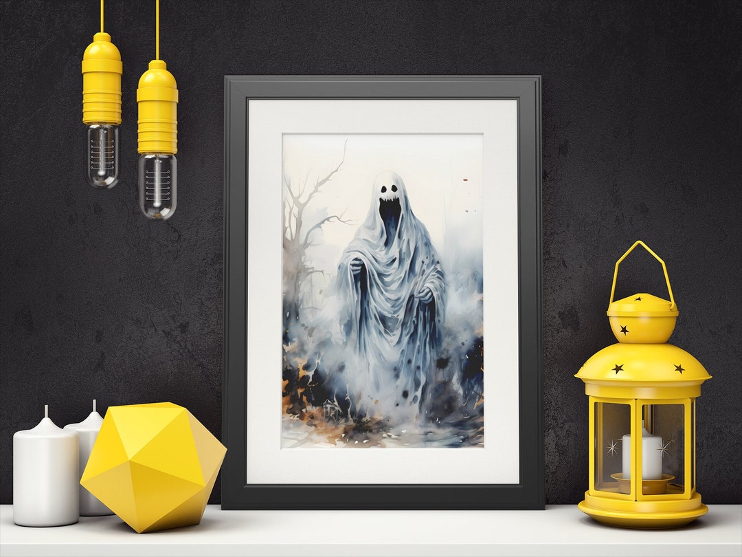 Printable Wall Art Ghost Poster Print Art Digital, Haunting Ghost ...