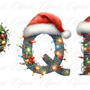 Christmas Lights Clipart Letters PNG With Transparent Background ...
