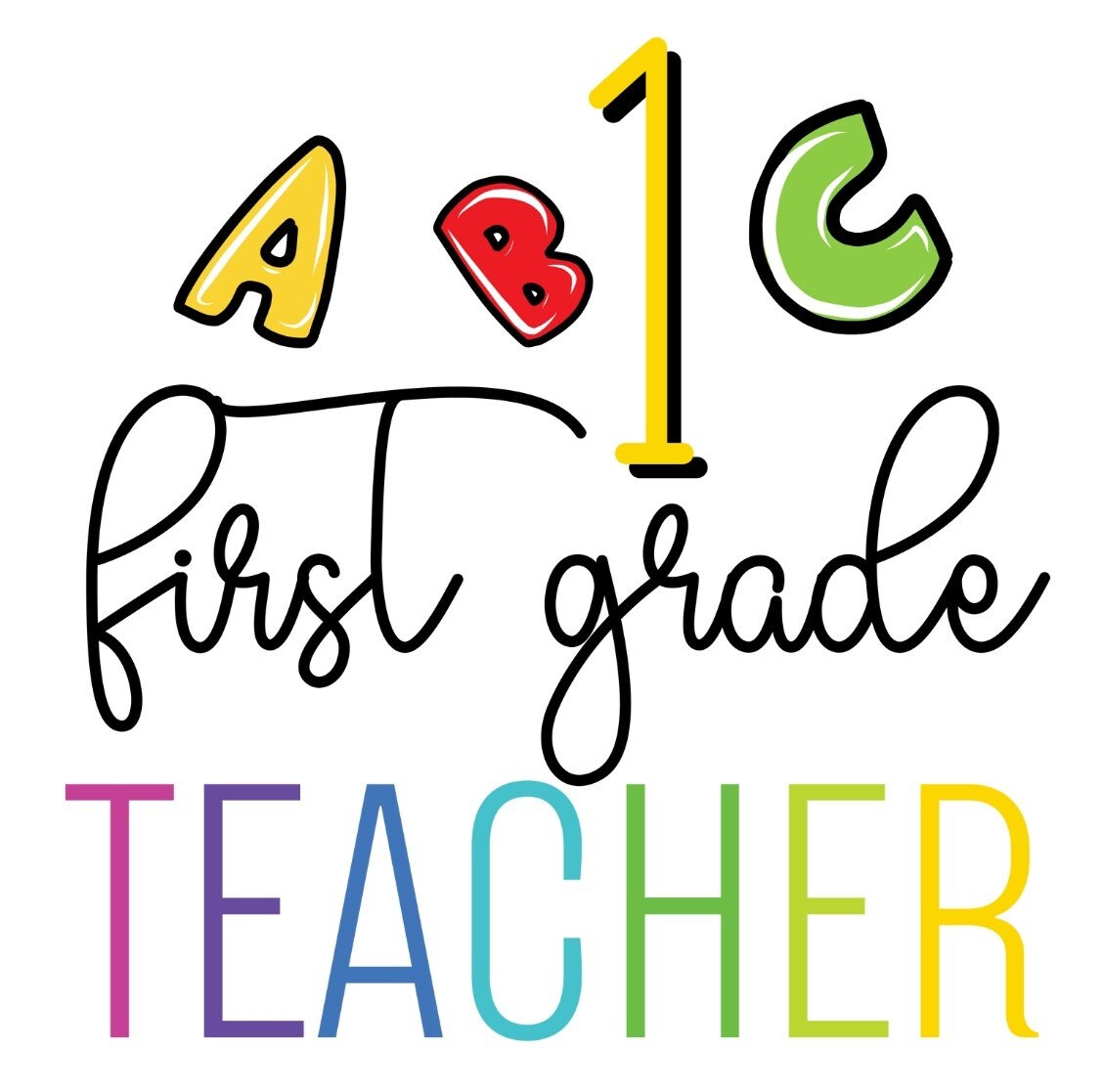 First Grade Teacher Svg Png Teacher Gift Svg Back to School - Etsy