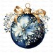 Watercolor Blue Christmas Ball Clipart 10 High Quality Pngs, Merry ...