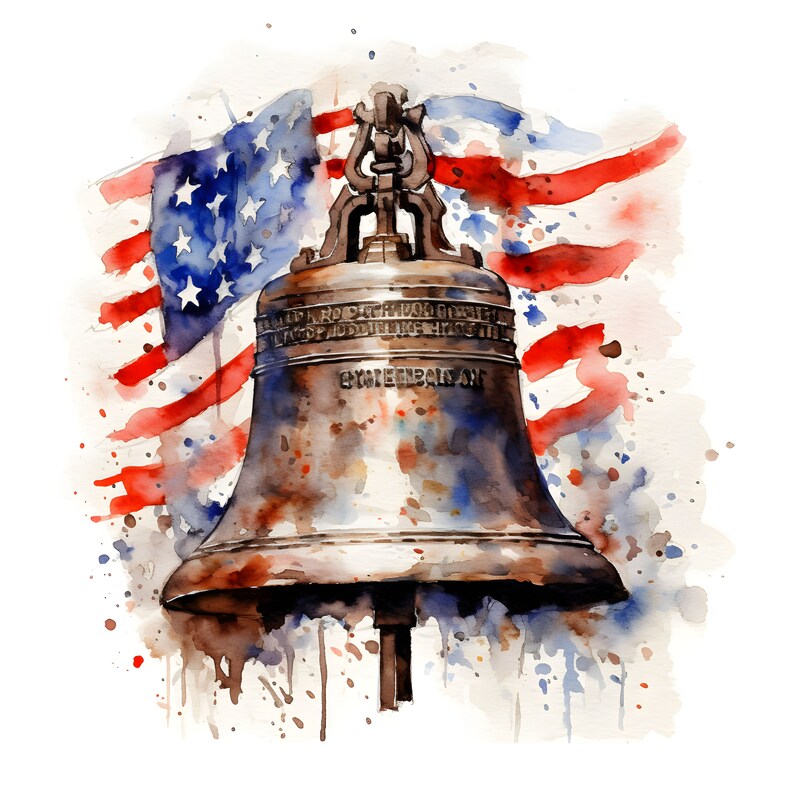 Printable Wall Art Liberty Bell 4th of July Independence Day - Etsy