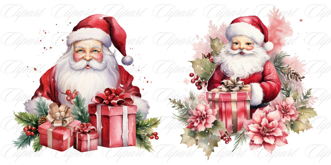 Watercolor Christmas Baby Bundle 47 High Quality Pngs, Baby Christmas ...