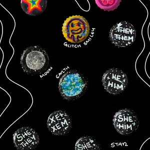 Recycled Bottle Cap Pins - Etsy