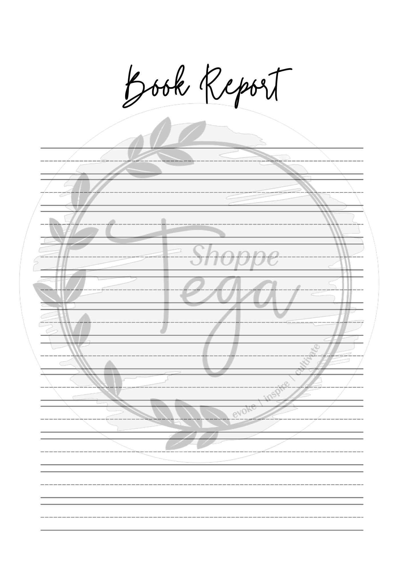 Book Log | Book Report | Summer Reading | Handwriting | Coloring ...