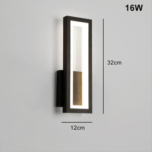 Minimalist Linear LED Wall Light/wall Lamp - Metal Black/white/gold ...