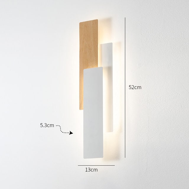 Minimalist Led Wooden Linear Mid Century Modern Wall Light/wall Lamp ...