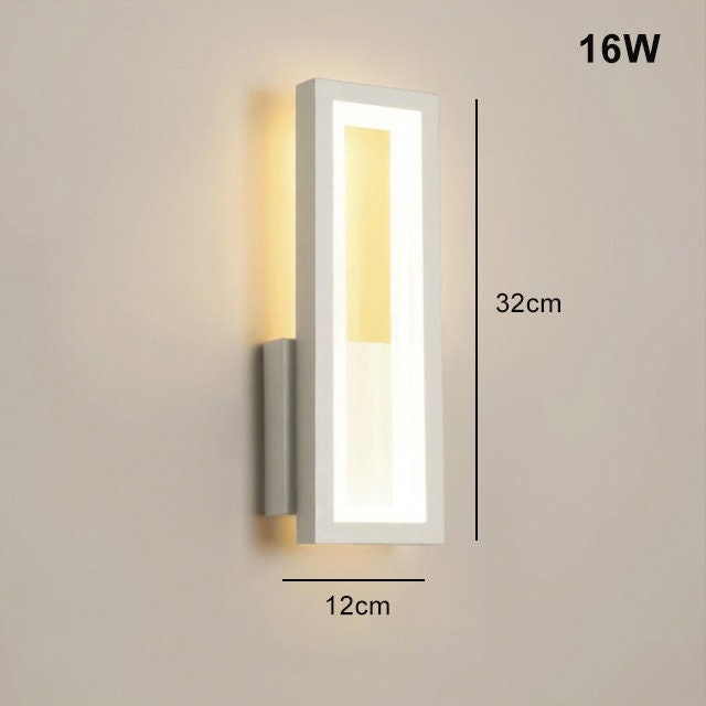 Minimalist Linear LED Wall Light/wall Lamp - Metal Black/white/gold ...