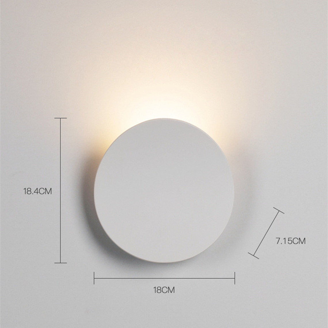 LED Circle Mid Century Modern Wall Light/wall Lamp-metal/black/white ...