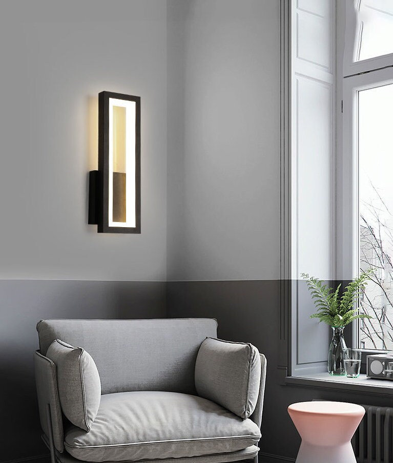 Minimalist Linear LED Wall Light/wall Lamp - Metal Black/white/gold ...