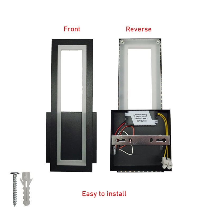 Minimalist Linear LED Wall Light/wall Lamp - Metal Black/white/gold ...