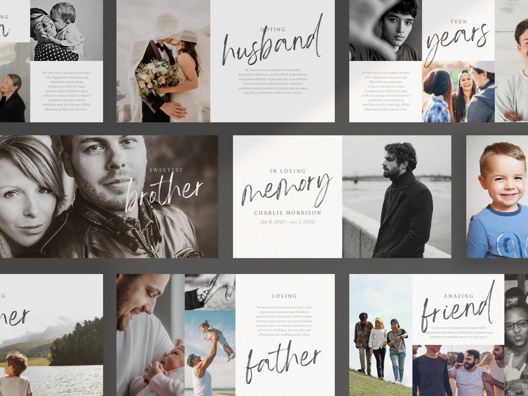 Minimal Funeral Video Presentation Template | Memorial Service ...