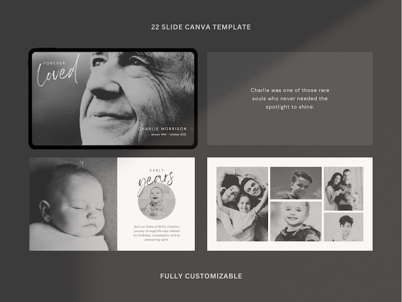 Memorial Slideshow Template: Celebration of Life Presentation (canva ...
