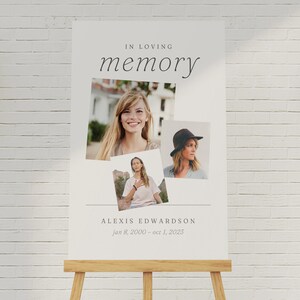 Funeral Photo Collage Sign Set Templates | Funeral Welcome Signs Canva ...