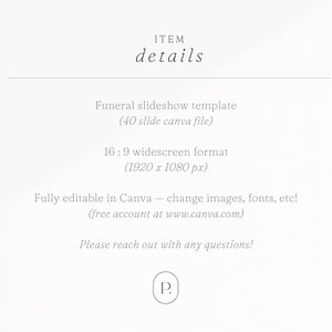 Funeral Slideshow Template: Memorial Service Video for Canva (40 Slides ...