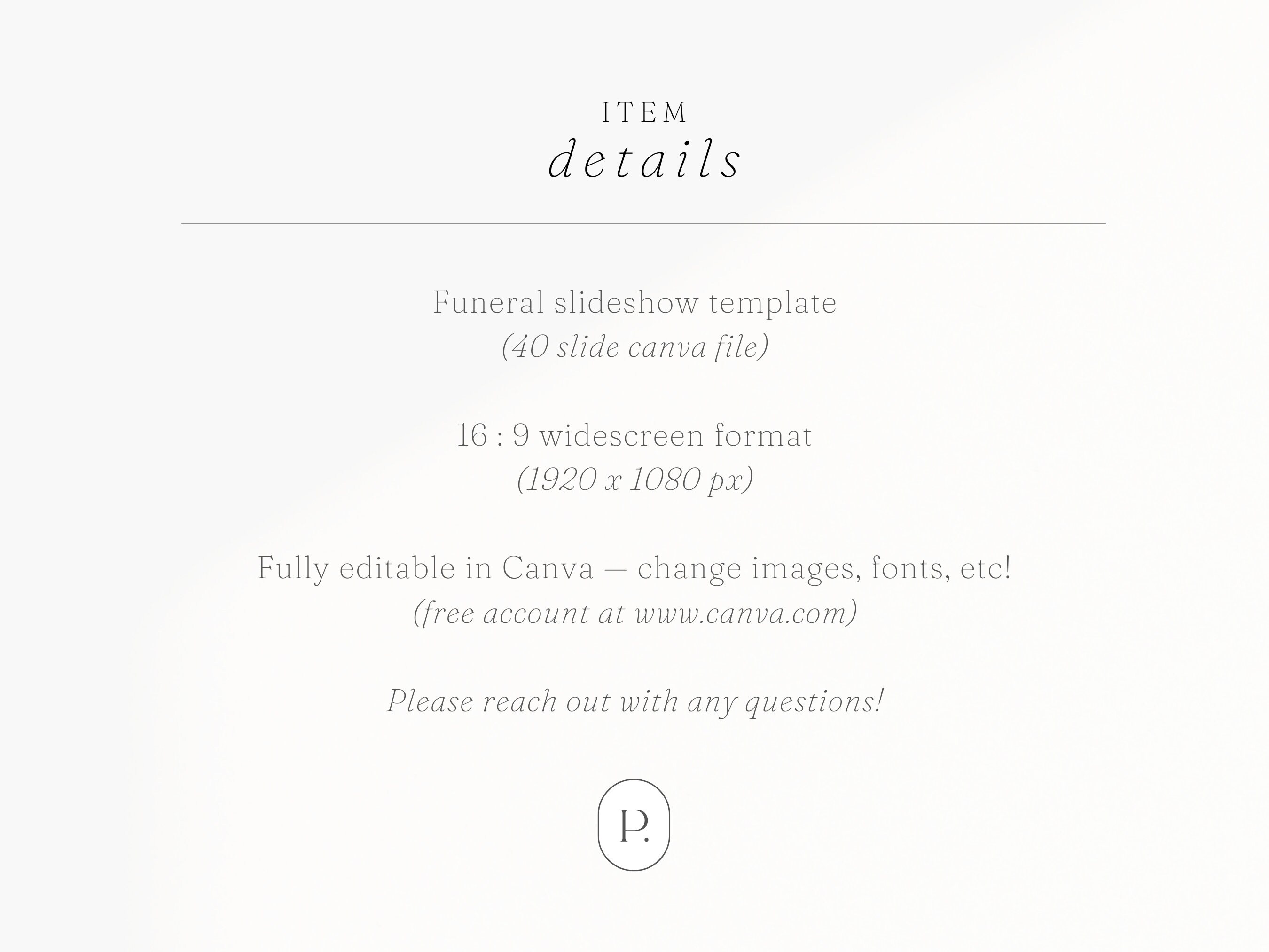 Funeral Presentation Template Memorial Service Slideshow Canva ...