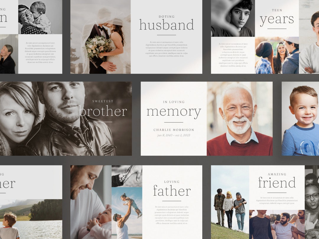 Funeral Slideshow Template: Memorial Service Video, Celebration of Life ...
